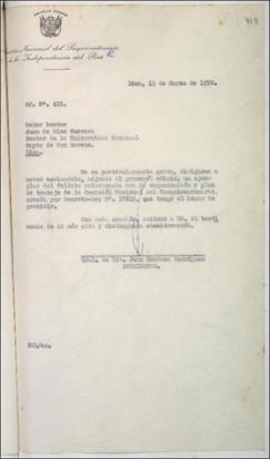 Oficio N° 415: Envío de folleto sobre la Comisión Nacional